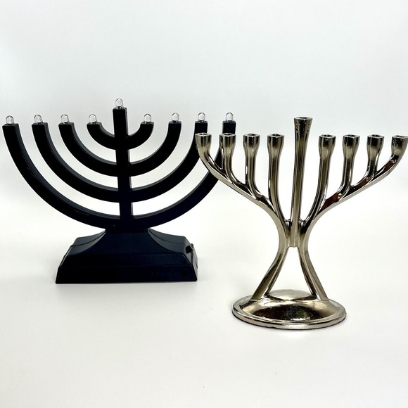 Accents | 2 Rite Lite Child Menorah Battery Usb Blue Travel Candle ...